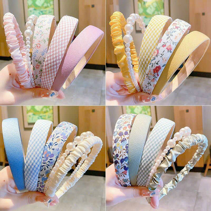 Combo 5 chiếc bờm cài tóc phong cách Hàn công chúa bánh bèo | Shopee ...