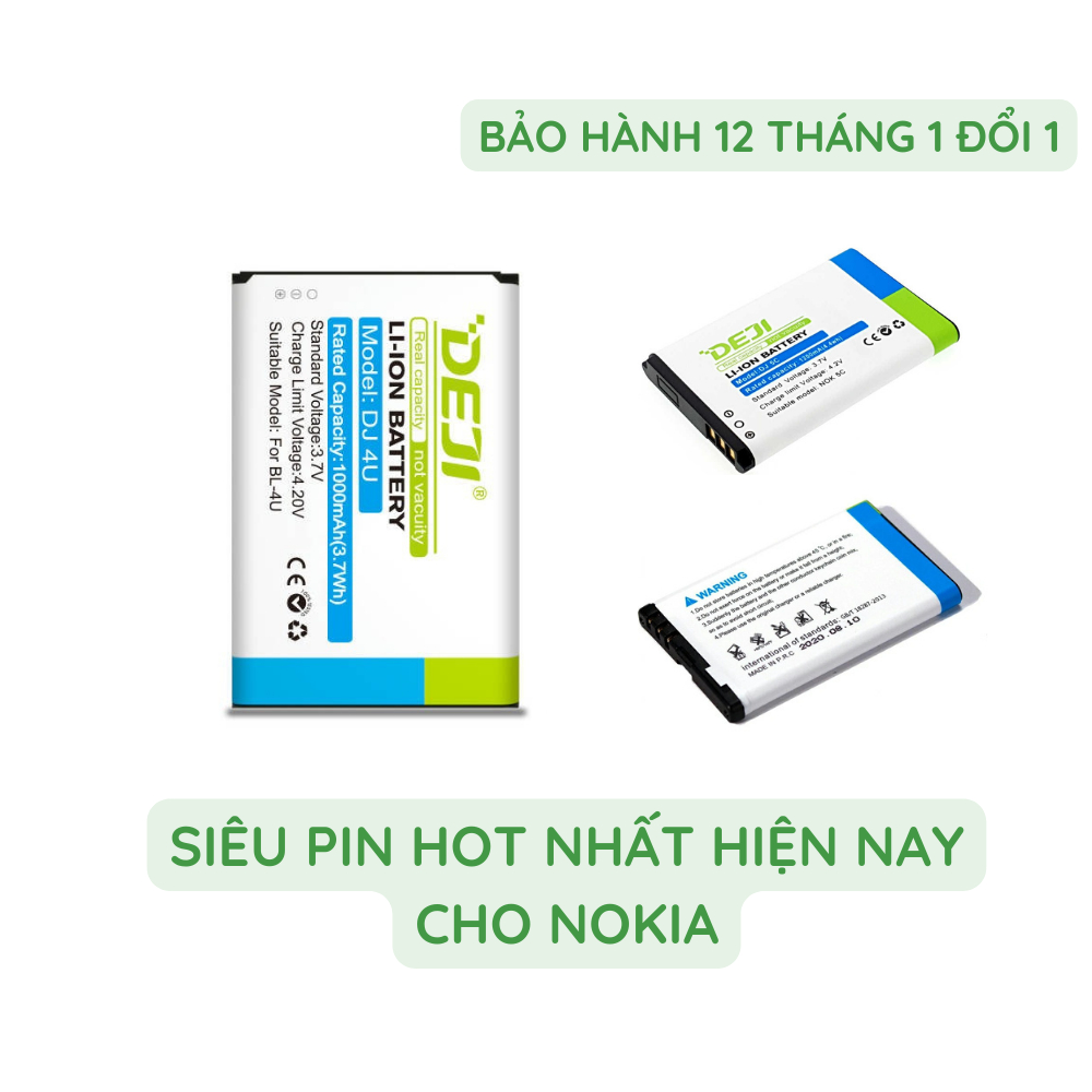 Siêu pin Nokia Deji cho Nokia BL-4C BL-4U BL-5B BL-5C | Shopee Việt Nam