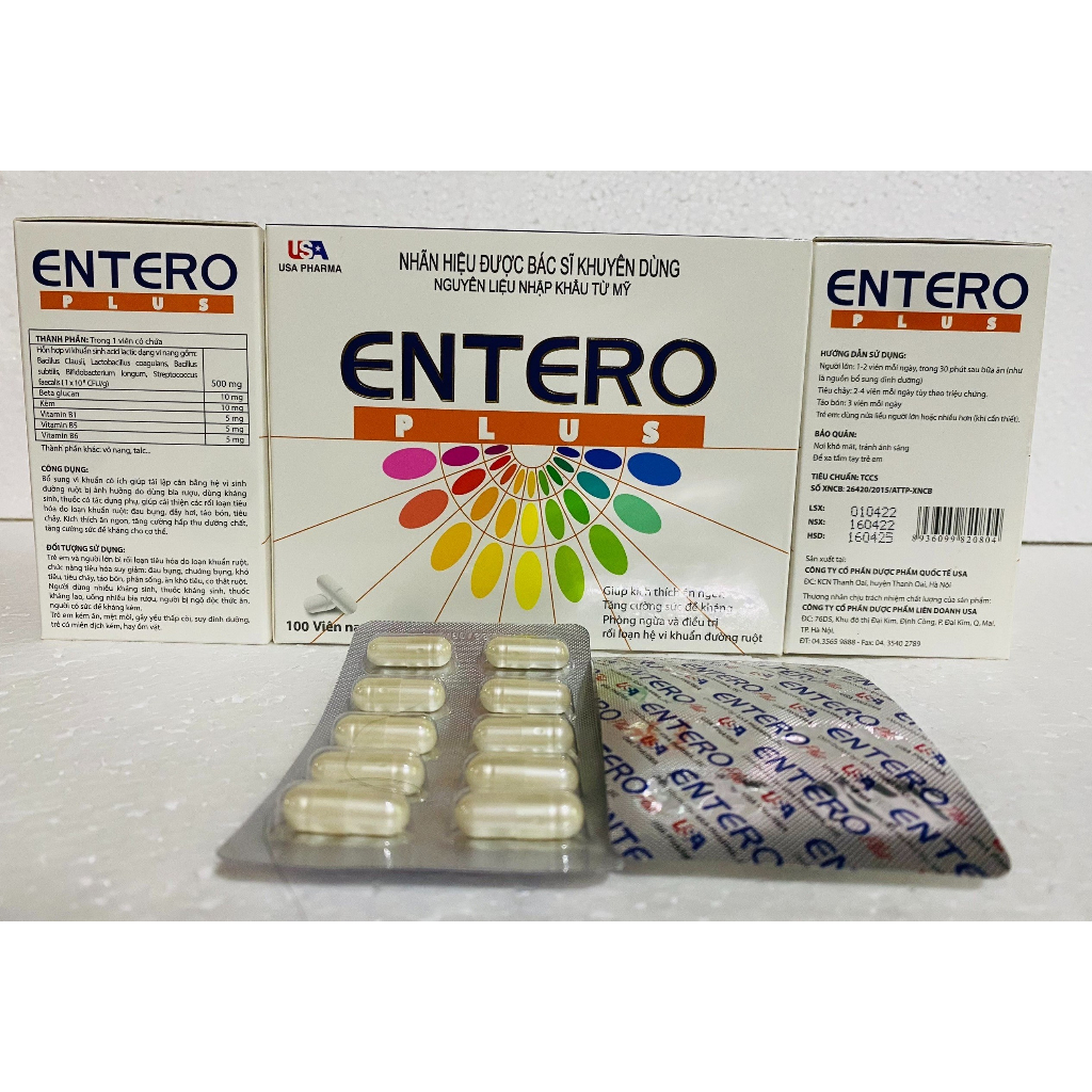 Men tiêu hoá Entero plus cân bằng vi khuẩn đường ruột, giúp hấp thụ và ...