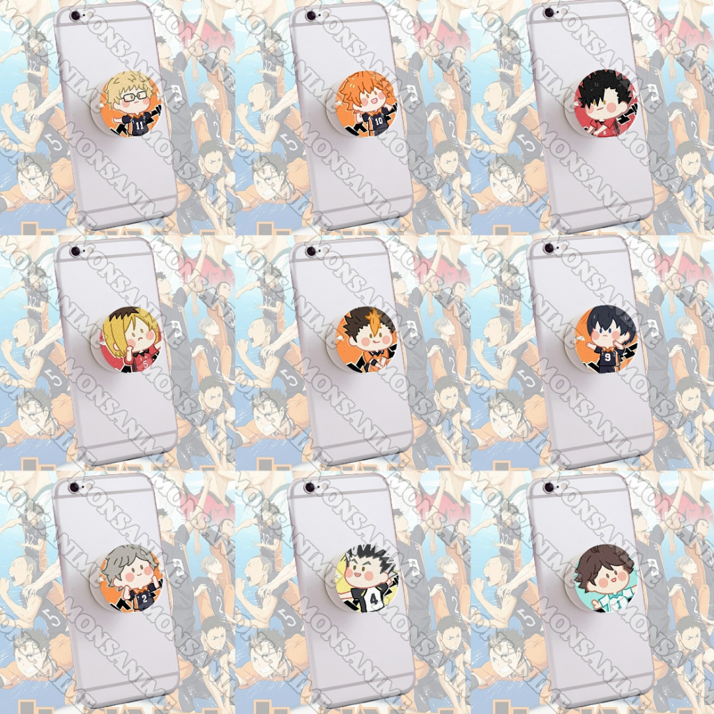 Giá đỡ điện thoại pop socket in hình HAIKYUU ver MẶT NGƠ tiện lợi xinh ...