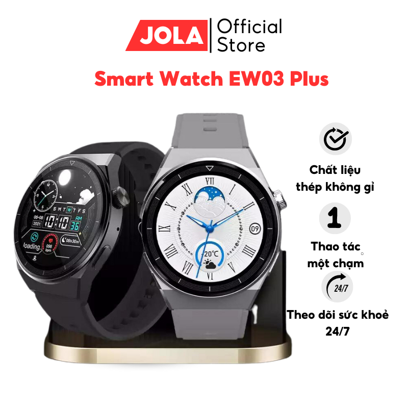 Đồng hồ thông minh Smart Watch EW03 Plus, đồng hồ thể thao điện tử theo dõi sức khoẻ, công nghệ ...