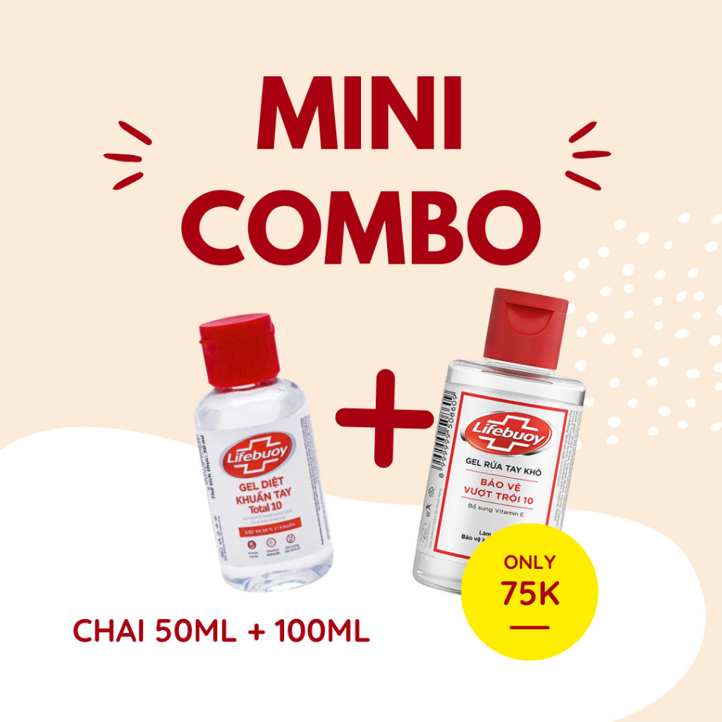 Gel Rửa Tay Lifebuoy Combo Mini (50ml+100ml) | Shopee Việt Nam