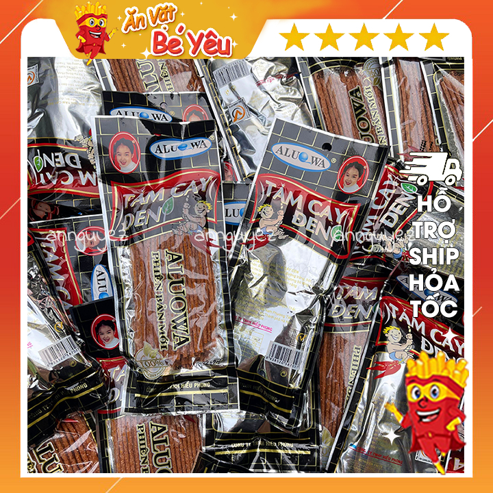 Snack tăm cay đen bim que cay đen tăm cay đỏ Aluowa (gói 20g) | Shopee Việt Nam