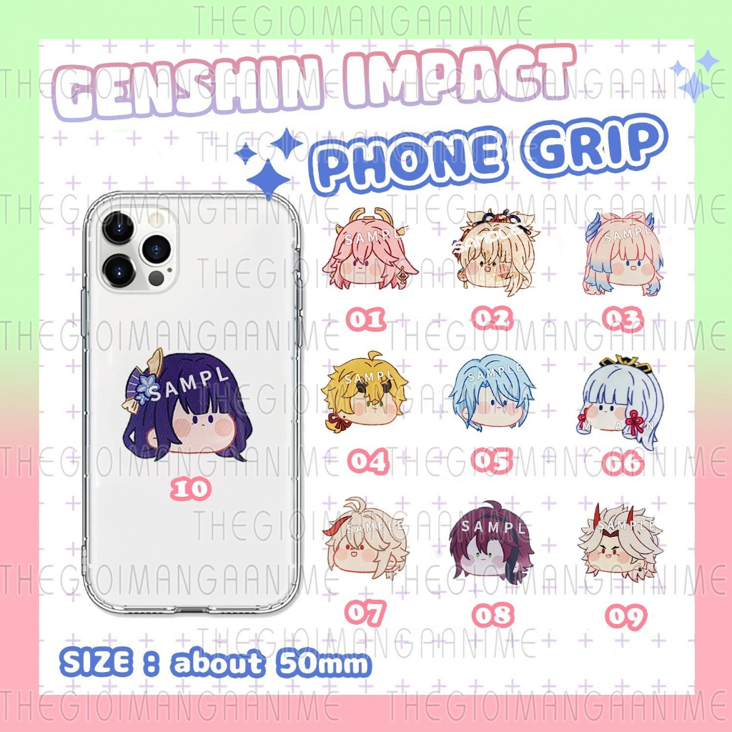 ( INAZUMA ) Giá đỡ điện thoại GENSHIN IMPACT ver FACE CHIBI anime chibi ...