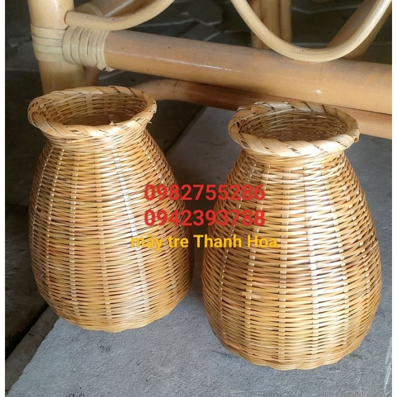 lọ hoa tre [lùn], mây tre đan to [11×H15] | Shopee Việt Nam