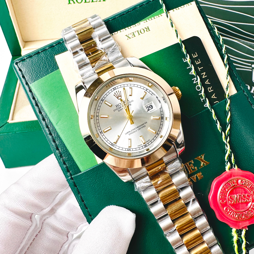 Đồng hồ Rolex nam dây thép đúc nguyên khối chống gỉ sét, size mặt 40mm ...