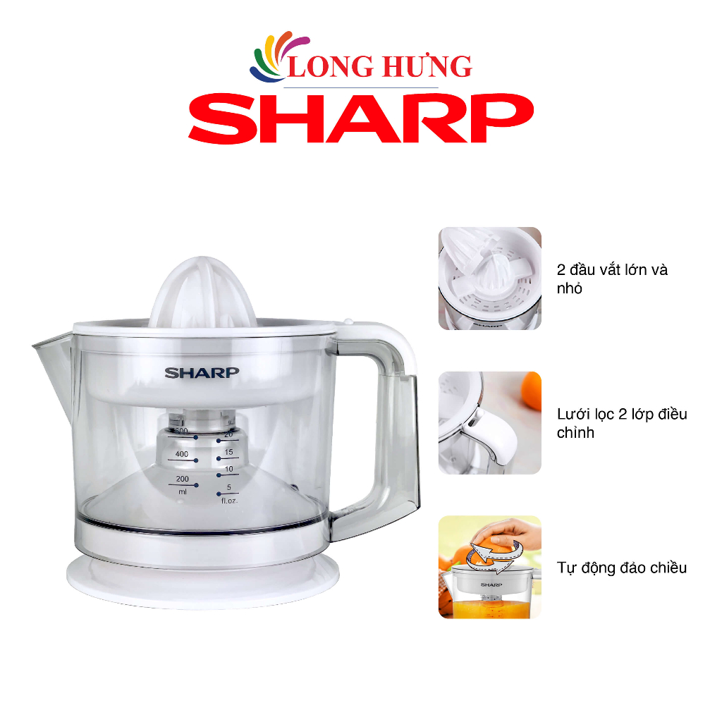 Máy vắt cam Sharp 0.6 lít EJ-J256-WH - Hàng chính hãng | Shopee Việt Nam