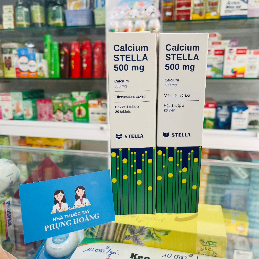 Viên sủi Calcium-Stella 500mg hỗ trợ bổ sung calci (20 viên) | Shopee ...