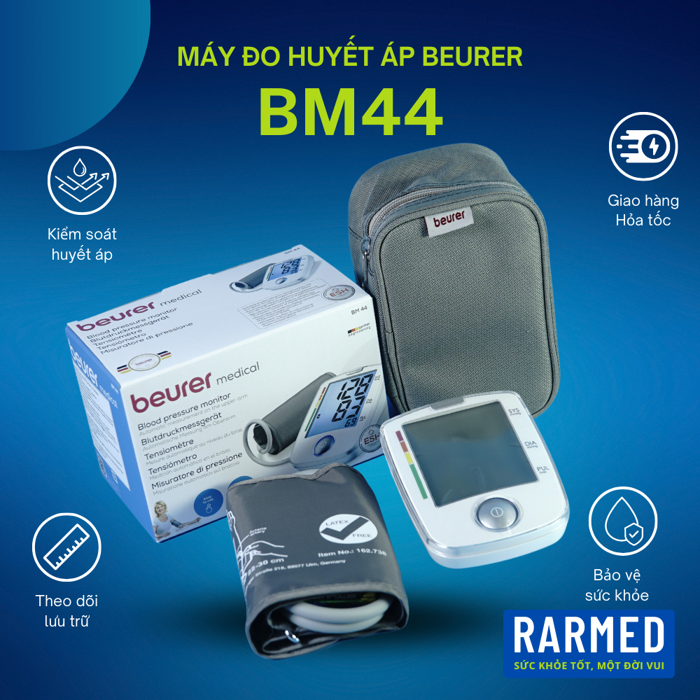 Máy đo huyết áp BEURER BM44 bắp tay tự động, màn hình lớn | Shopee Việt Nam