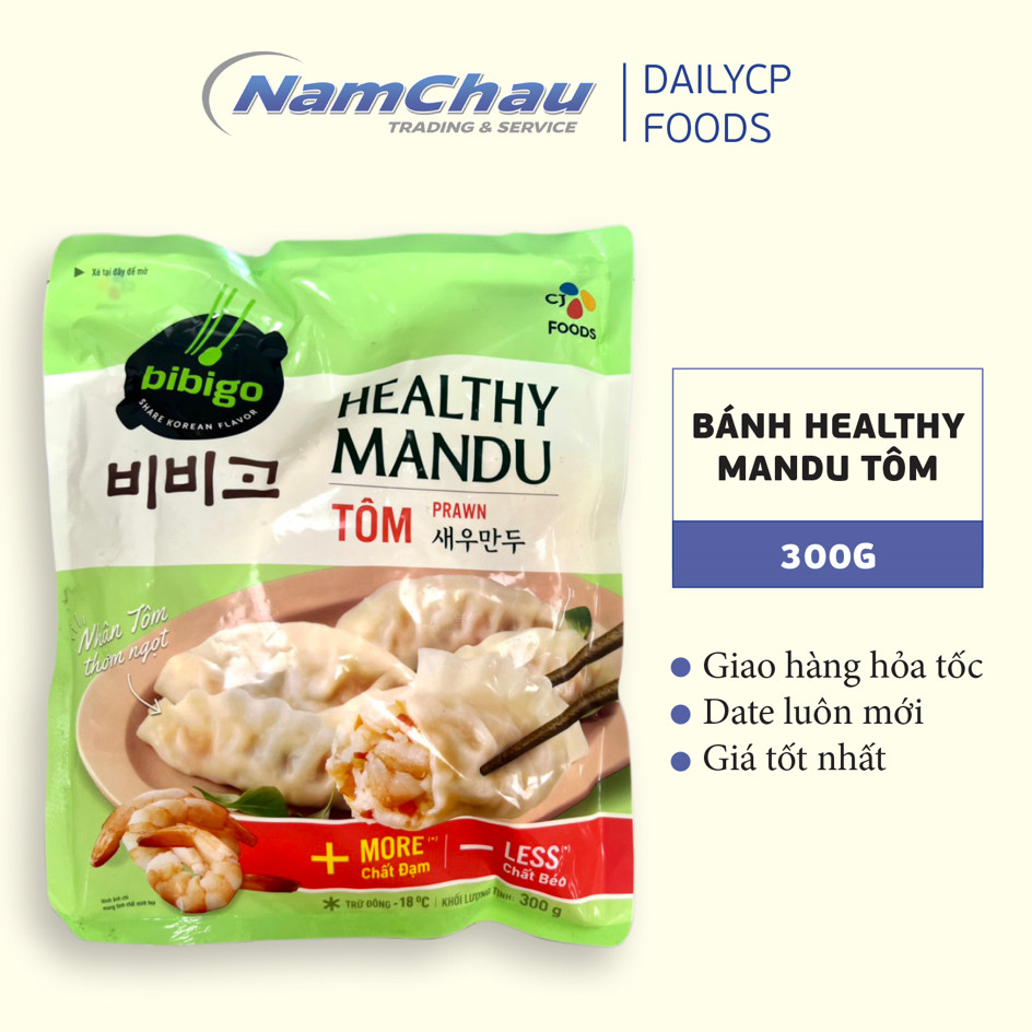Bánh healthy mandu nhân tôm Bibigo gói 300g [HN giao hàng hỏa tốc ...