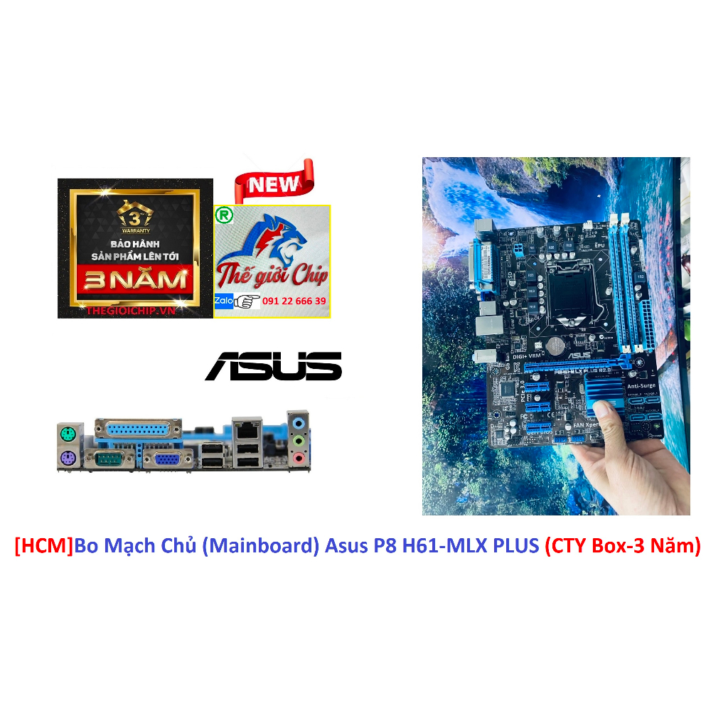 [HCM]Bo Mạch Chủ (Mainboard) Asus P8 H61-MLX PLUS (CTY Box-3 Năm ...