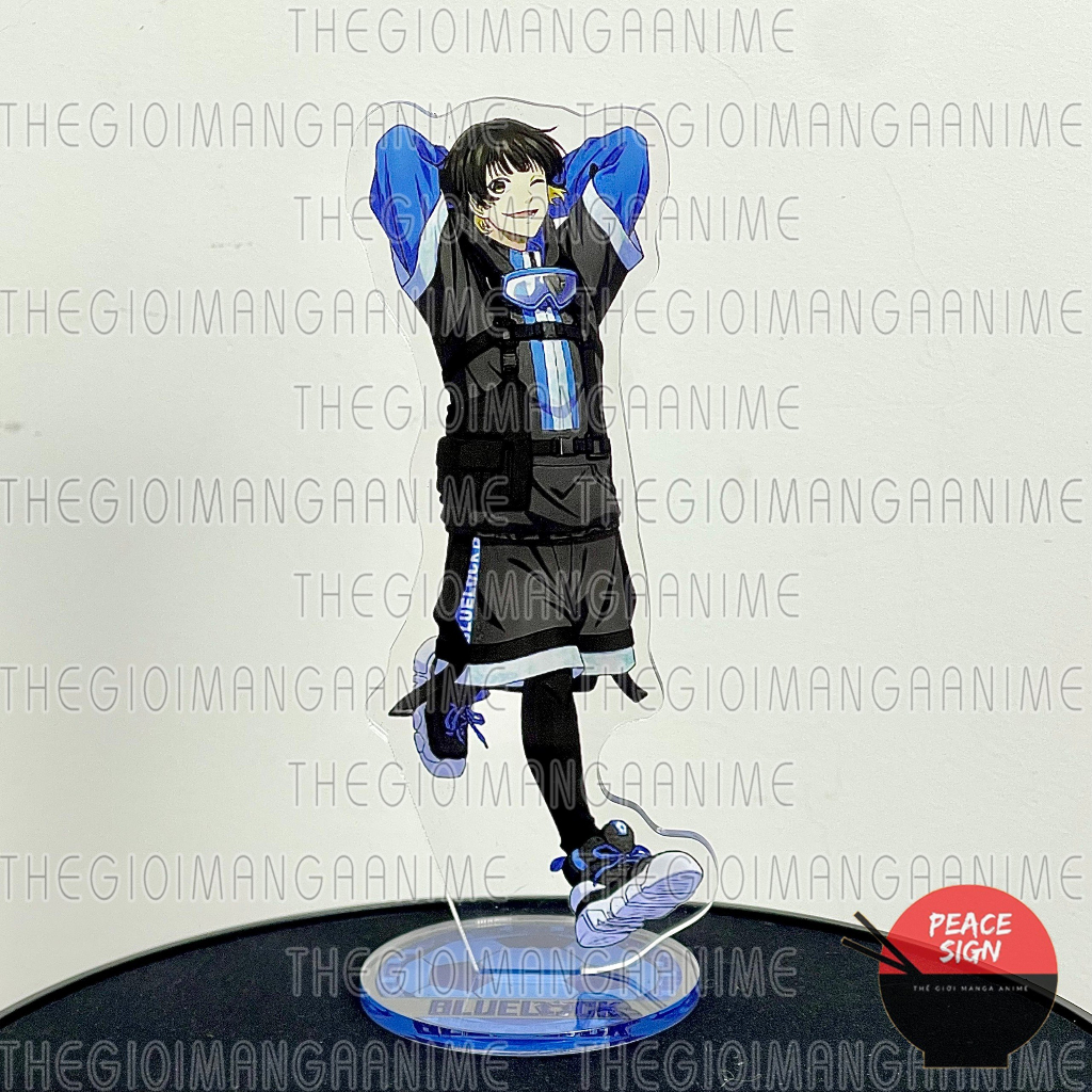 Mô hình Standee BLUE LOCK ver XANH ĐEN anime chibi tượng acrylic mica ...