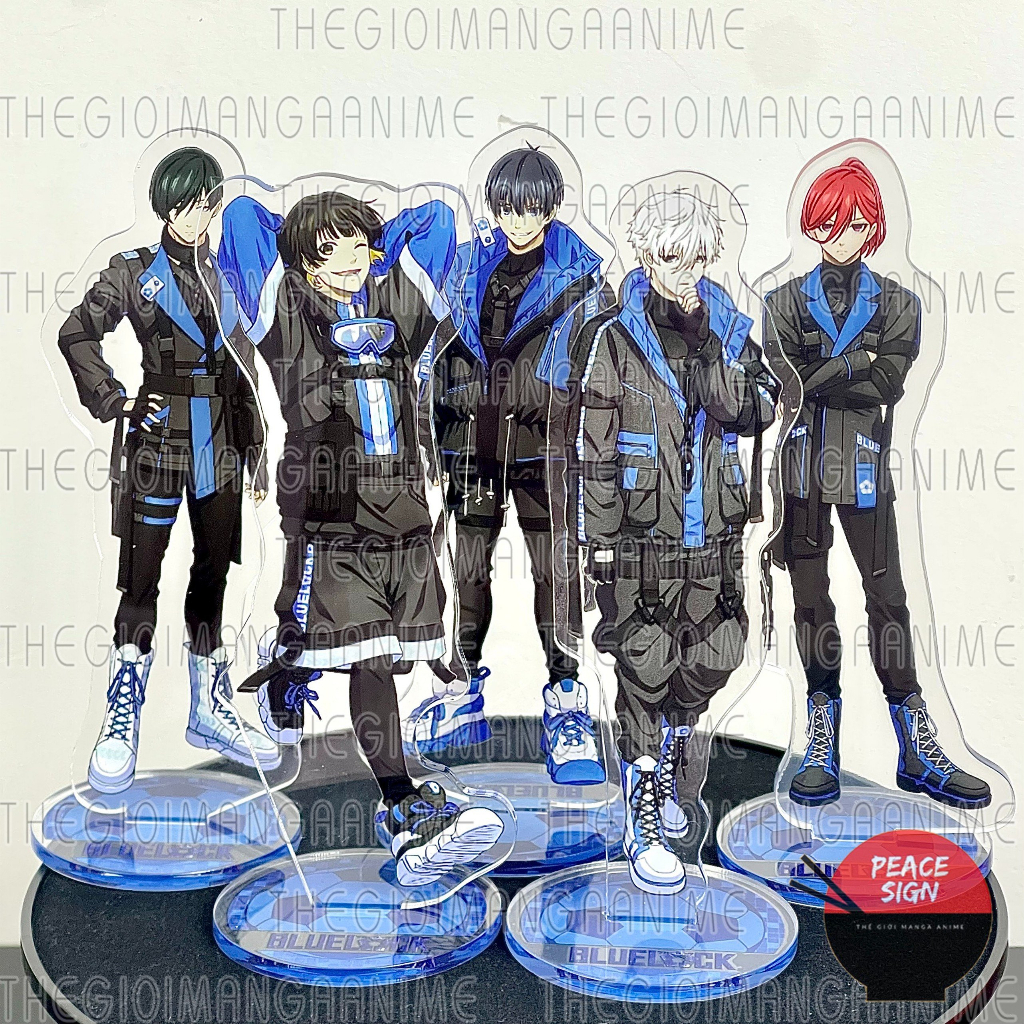 Mô hình Standee BLUE LOCK ver XANH ĐEN anime chibi tượng acrylic mica ...