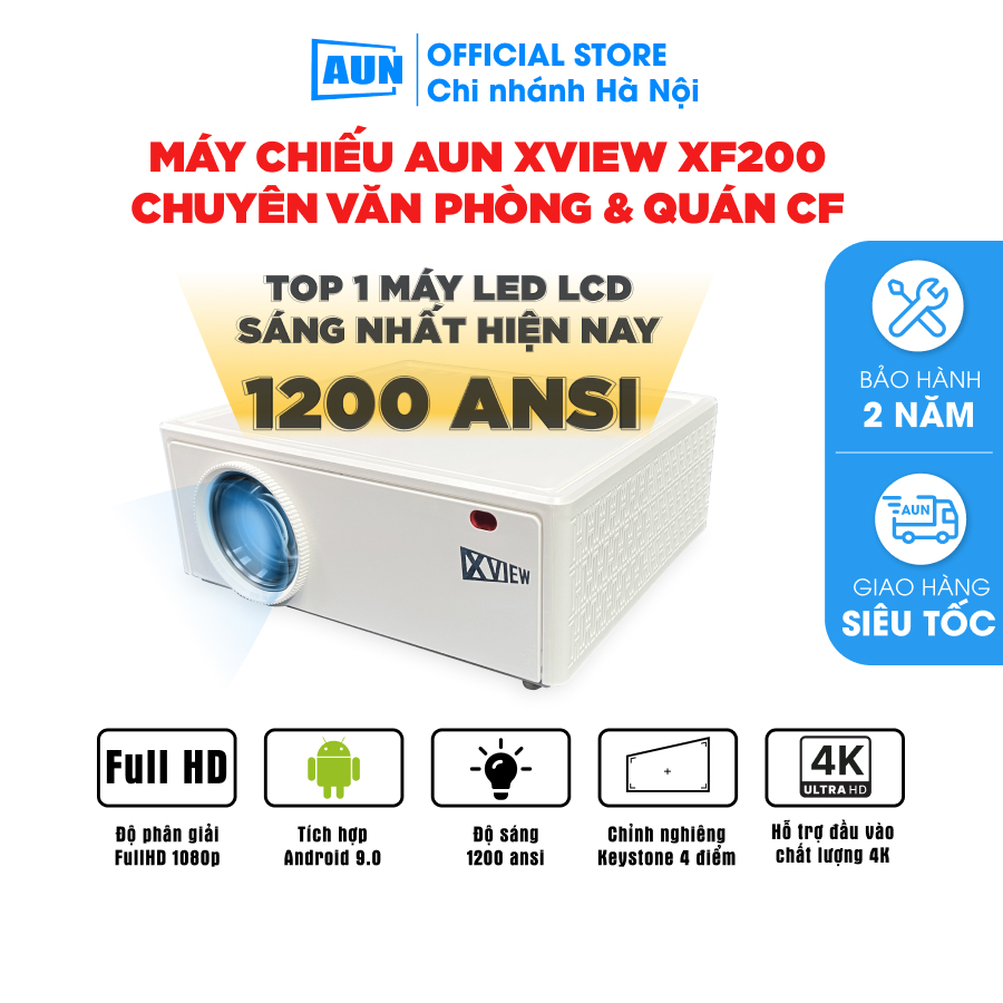 Máy chiếu dạy học AUN Xview XF200 - Máy chiếu chuyên văn phòng và quán ...