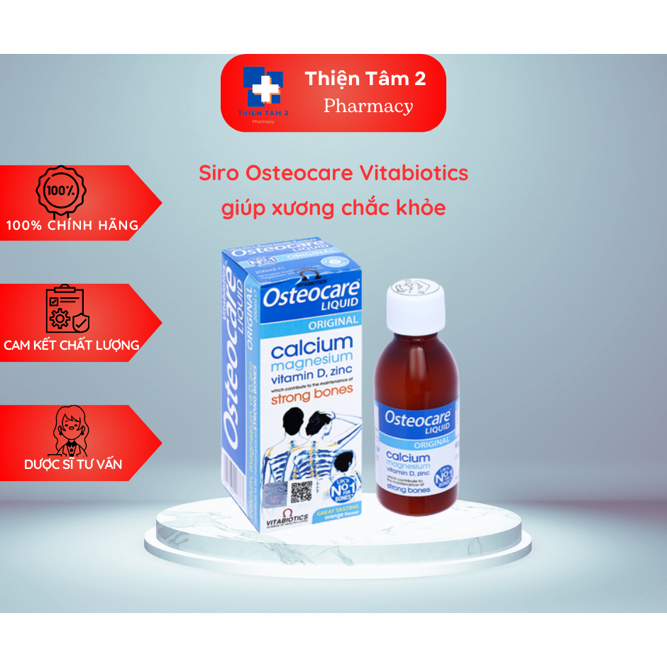 Siro Vitabiotics OSTEOCARE Vị Cam Bạc Hà Bổ Sung Canxi Và Vitamin D Giúp Xương Răng Chắc Khỏe ...