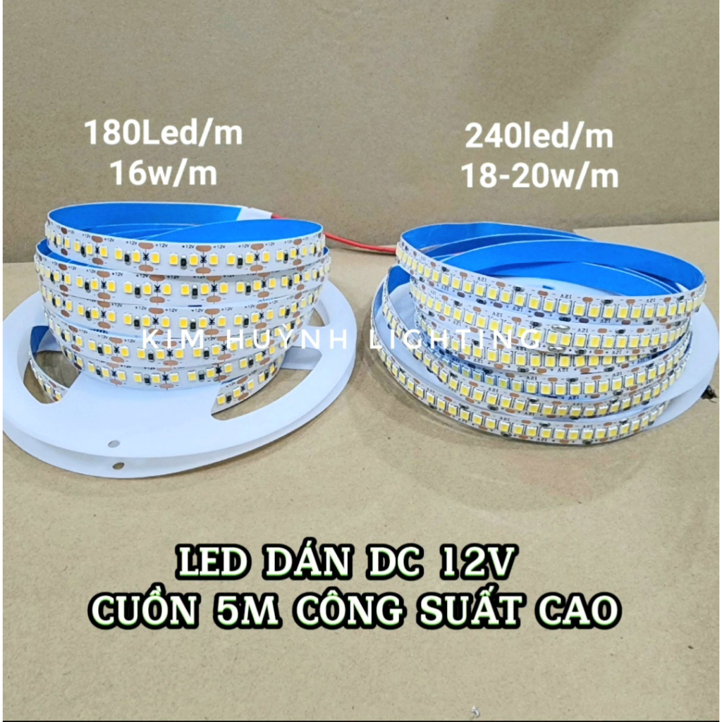 Dây led dán 180led 240led DC12V công suất cao thi công tủ kệ | Shopee Việt Nam