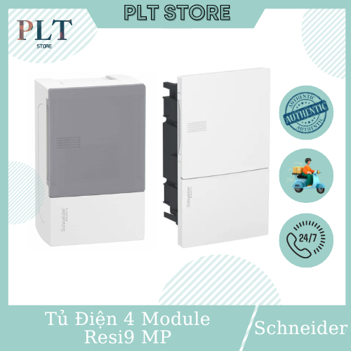 Tủ Điện Nhựa Âm Tường 4 Module (4 đường) Schneider Resi9 MP MIP22104 ...