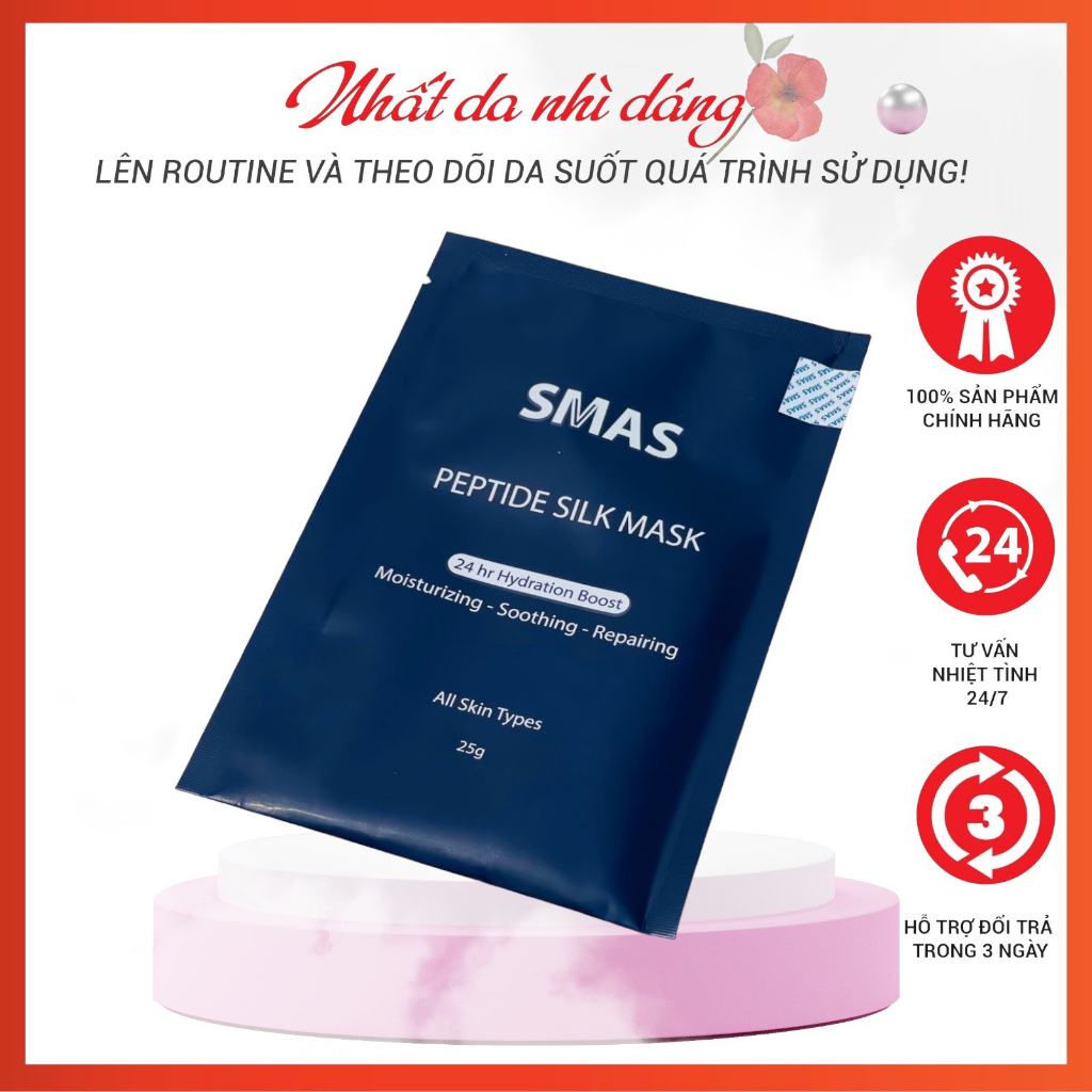 Smas Peptide Silk Mask Mặt Nạ Phục Hồi Cấp Ẩm Cao Cấp | Shopee Việt Nam