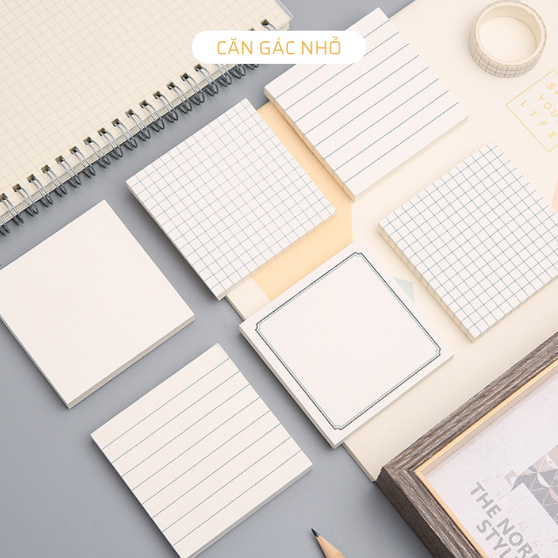 Giấy Note, Giấy Ghi Chú 80 Tờ Hình Vuông, Tiện Dụng Ghi Note Nhanh ...