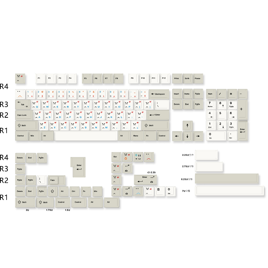 Keycap RETRO ANGRY FACE Cherry Profile PBT Dyesub 145 phím | Nút bàn ...