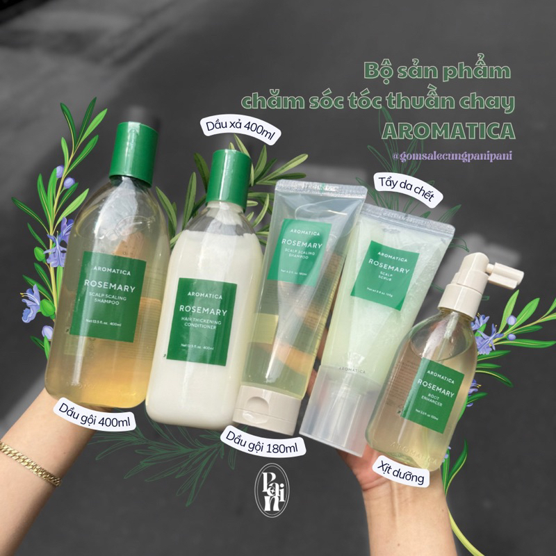 [AROMATICA] Tẩy Tế Bào Chết/ Xịt Dưỡng/ Dầu Gội Rosemary Cho Tóc và Da ...