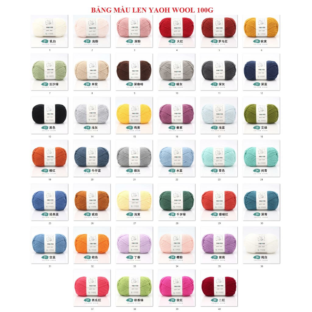 LEN YAOH WOOL 100G - MUA TỪ 3C TRỞ LÊN GIÁ SỈ | Shopee Việt Nam