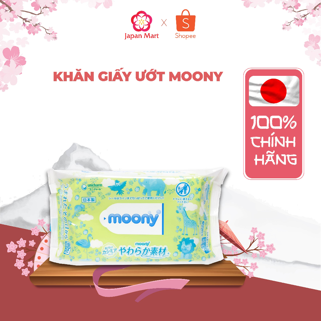 Khăn giấy ướt Moony gói 76 tờ (hàng nội địa Nhật) | Shopee Việt Nam