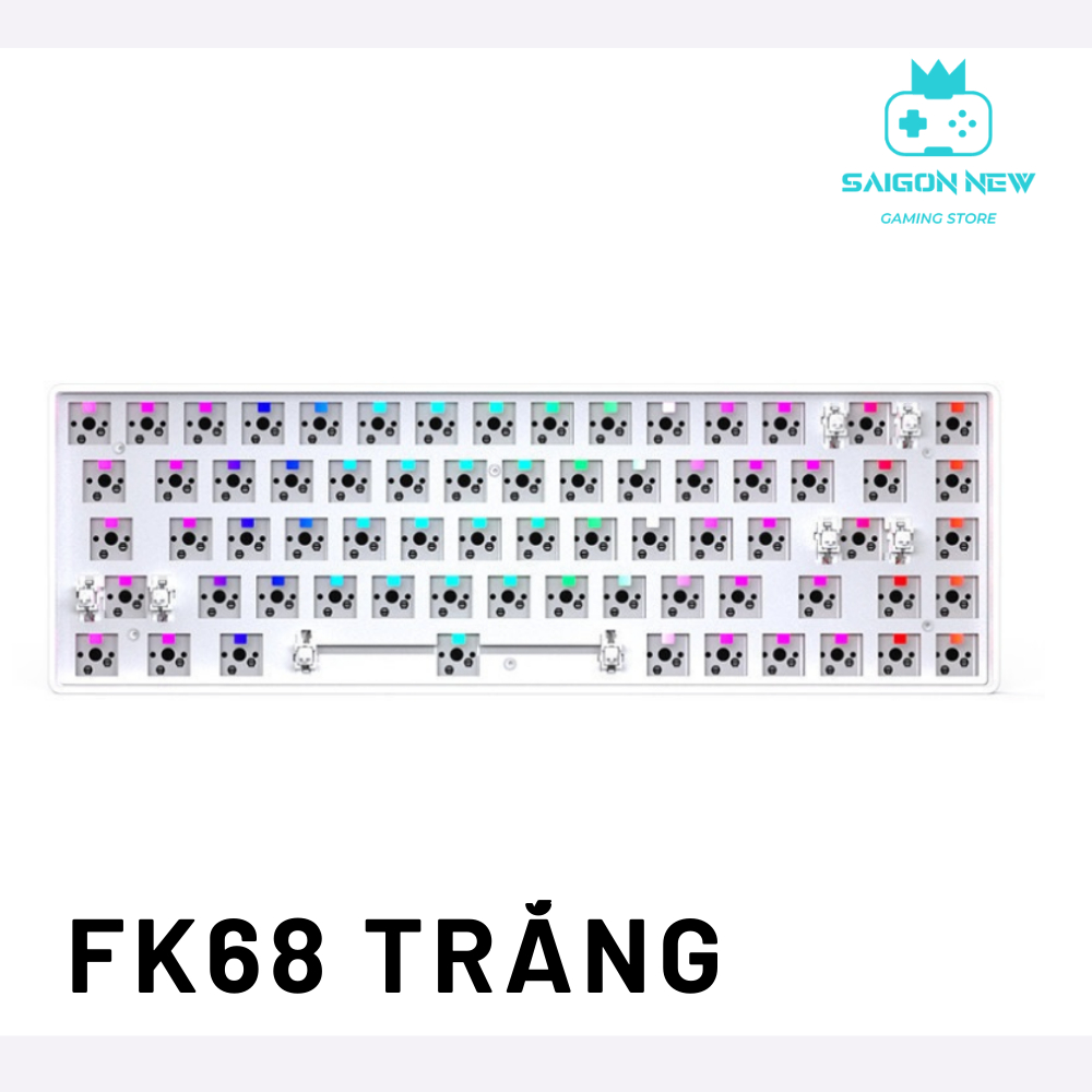 Bộ Kit Bàn phím cơ không dây Feker FK68 - Mạch hotswap 5pin - LED RGB ...