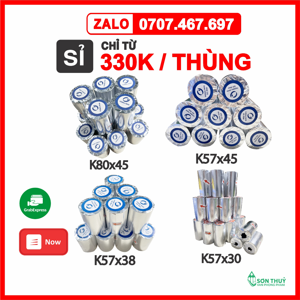 GIẤY IN BILL K80, K57, K58 Giấy in Nhiệt Giá Rẻ, Shop Online, Cafe, Cửa ...