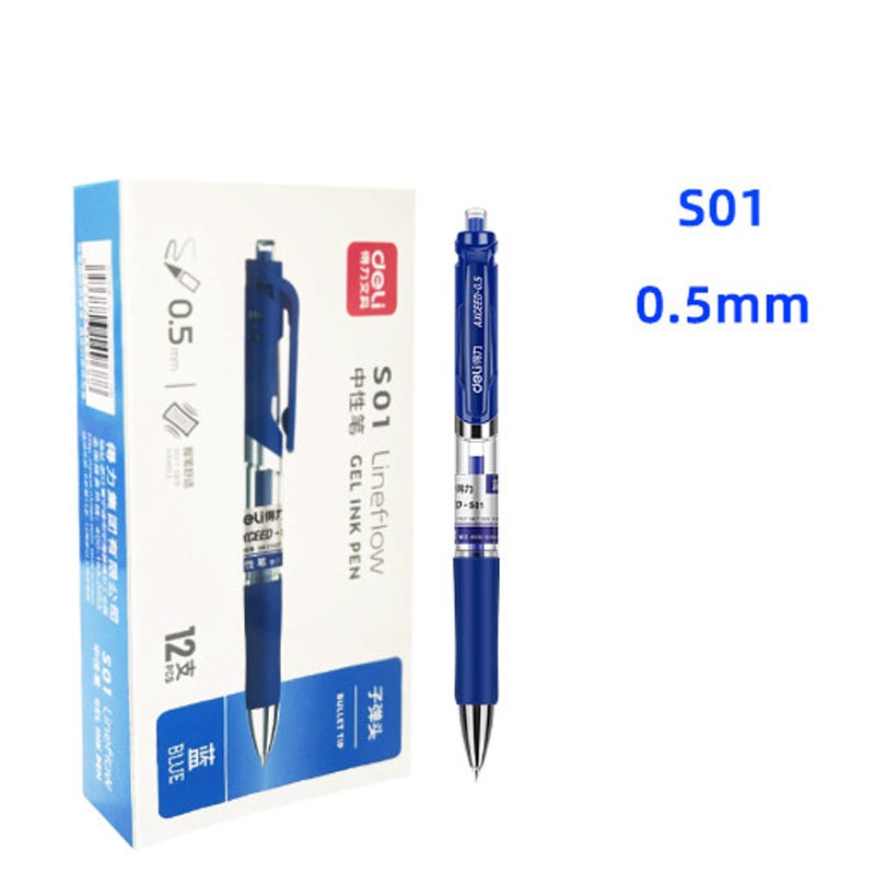 Bút nước xoay 360 độ Deli S01 ngòi 0.5mm (1 hộp 12 cây) | Shopee Việt Nam