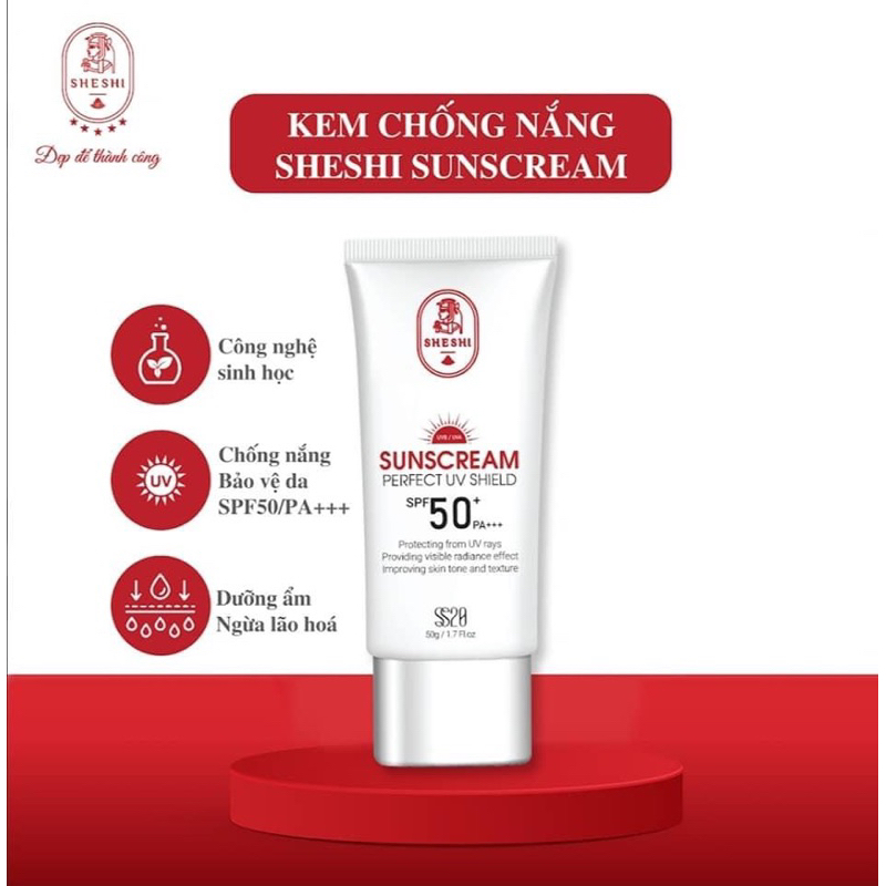 [Date 2.25] Kem Chống Nắng Sunscream SHESHI SPF50+ tuýp 50gr-chống nắng ...