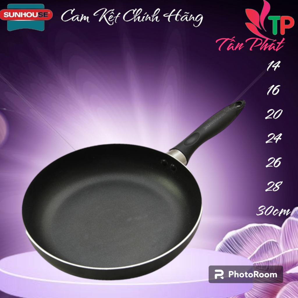 Chảo trơn chống dính SUNHOUSE đủ size 14/16/18/20/22/24/26//28/30cm ( CT14 - CT30) | Shopee Việt Nam
