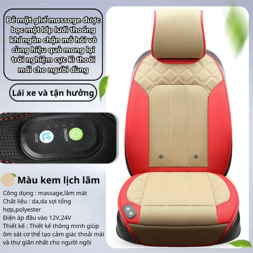 Lót Ghế Điều Hòa Massage Xe Hơi 18 Quạt Gió Bản Cao Cấp Đệm Ghế Điều Hòa Massage ô Tô Tự Động