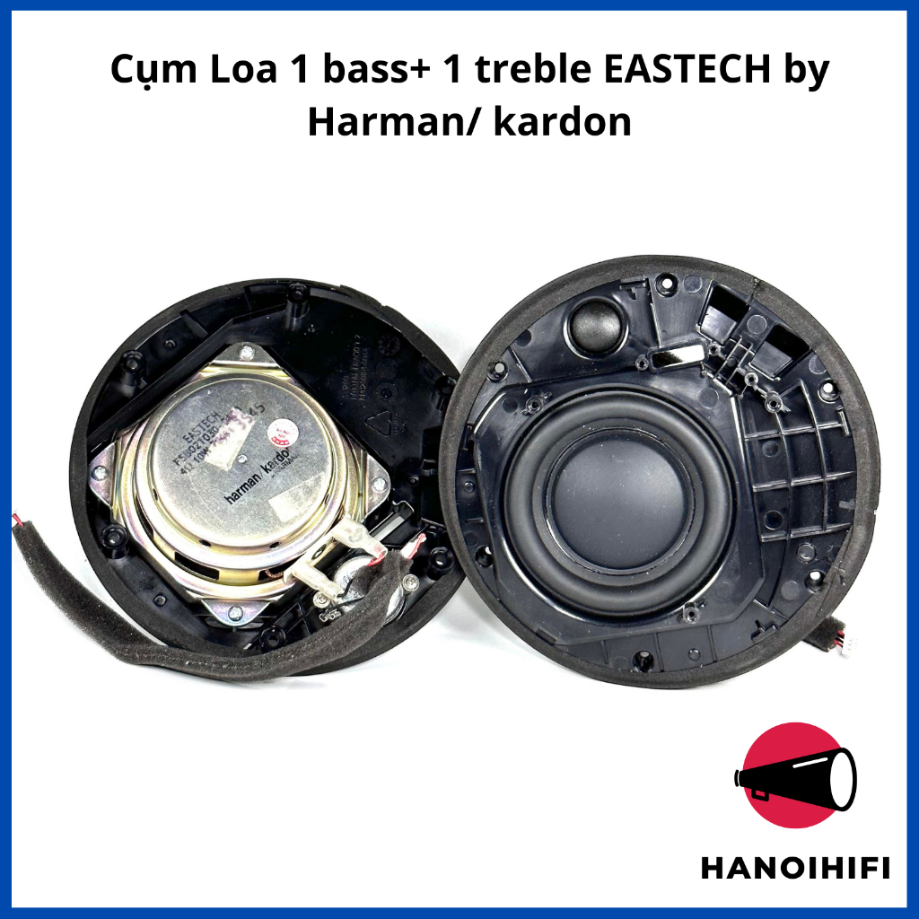 Cụm loa bán thành phẩm thay thế HK loa mid bass 3.25inch từ neo kèm treble 1inch 10W+10W ...