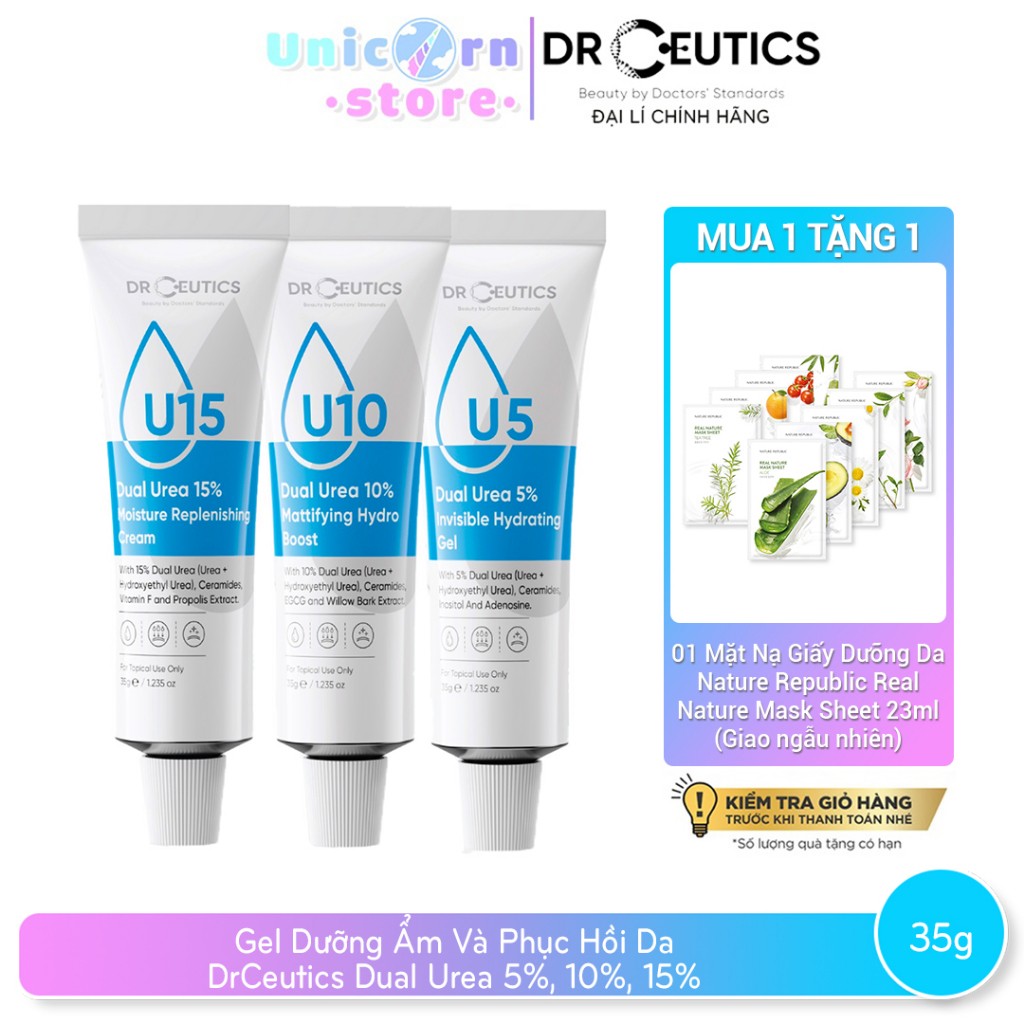 Gel Dưỡng Ẩm Và Phục Hồi Da DrCeutics Dual Urea 5%, 10%, 15% 35g ...