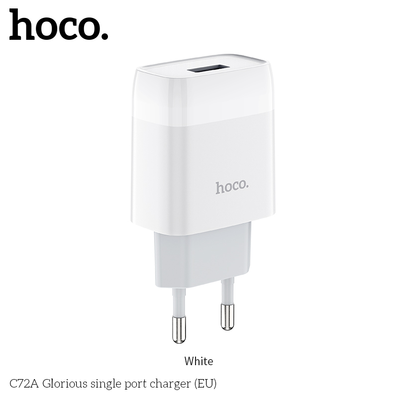 Củ Sạc Nhanh Hoco C72A, 1 cổng USB, Sạc Nhanh 2.1A, Hỗ Trợ Sạc Cho ...