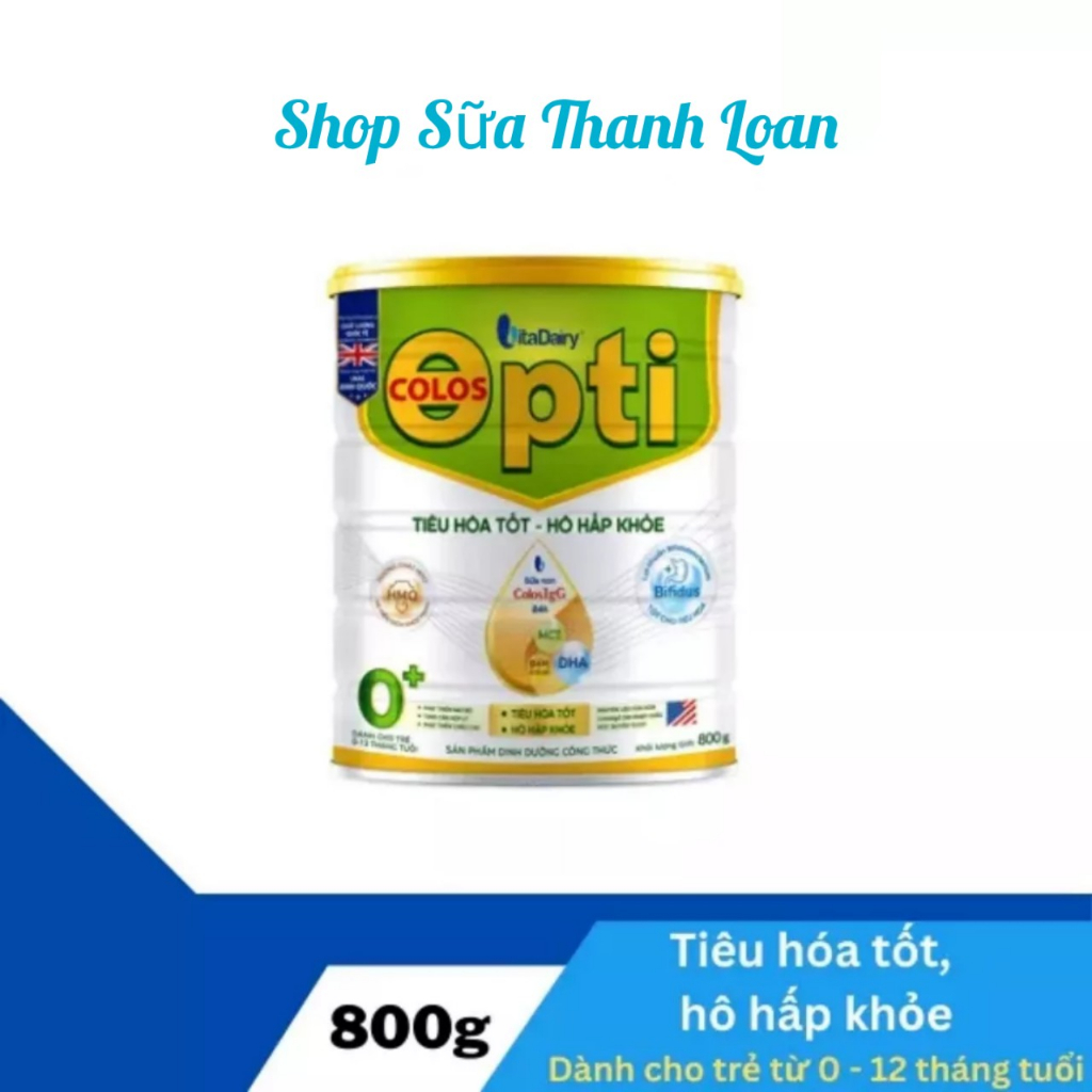 [HSD T5-2026] [Quét Mã QR Tích Xu] Sữa Bột Vitadairy Colos Opti 0+ 800g ...