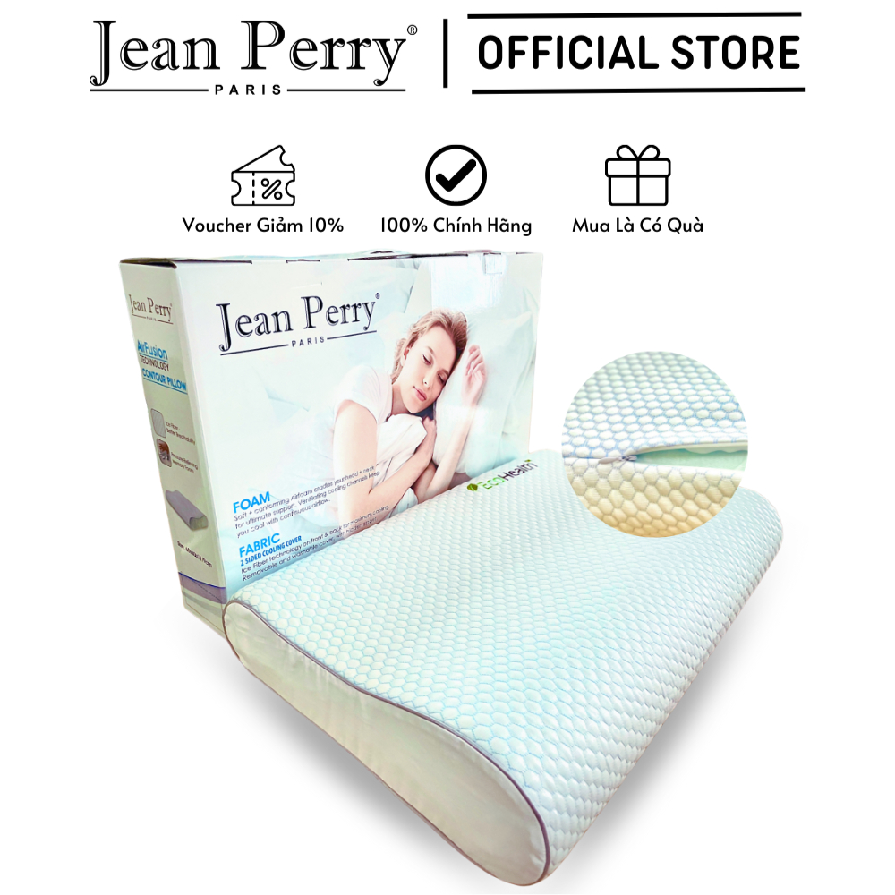 Gối nằm Jean Perry Memory Foam Air Fushion Contour 40x60x11/9cm | Shopee Việt Nam