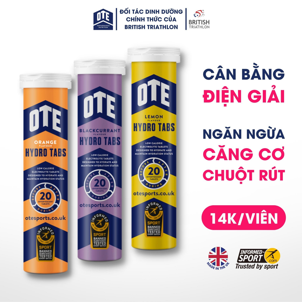[40 Viên] Sủi Bổ Sung Điện Giải OTE Hydro Tabs (Nhập Khẩu Chính Hãng ...