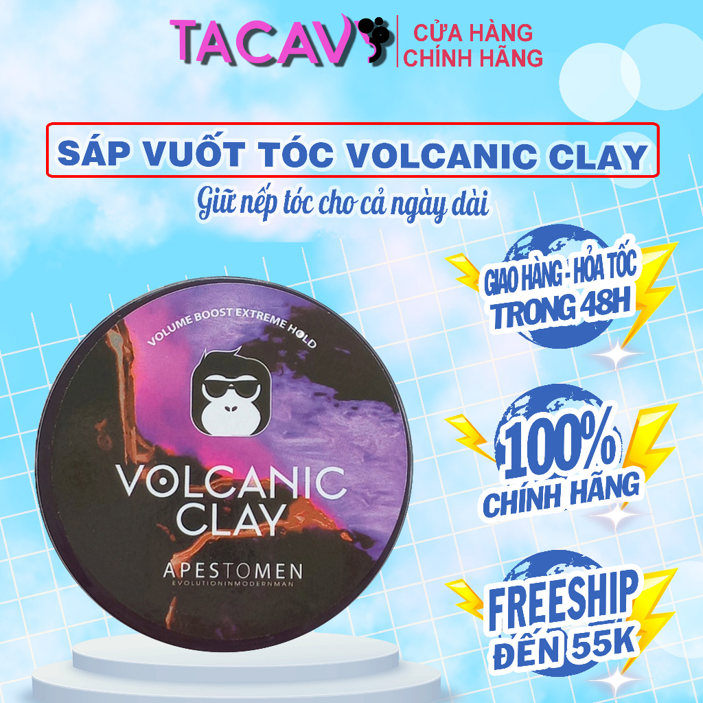 Sáp Vuốt Tóc Nam Volca 80g Hàng Loại 1,Wax Vuốt tóc Nam Thơm Lâu,Sáp ...