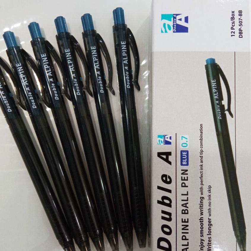 Bút bi Double A Alpine DBP-507-BB xanh, đầu bút 0.7mm | Shopee Việt Nam