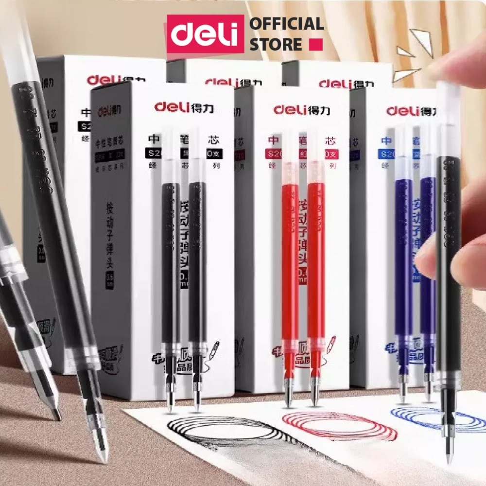 Sỉ hộp 20 ruột bút gel Deli S206 Ngòi 0.5mm Dùng thay cho bút A575 ...