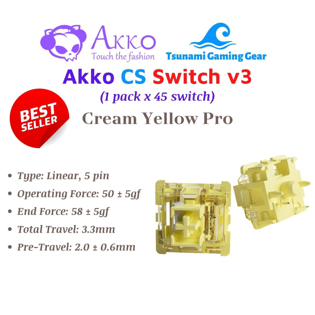 Bộ switch AKKO CS v3 - Cream Blue | Cream Yellow | Cream Blue Pro ...