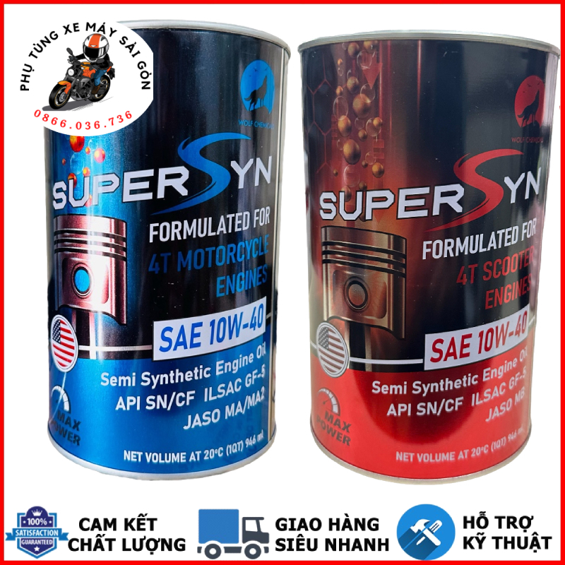 Nhớt Super SYN 10W40 dành cho xe số/xe ga 946ml công nghệ Mỹ | Shopee ...