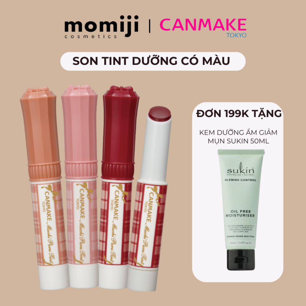 Son tint có dưỡng Canmake Muchipuru tint nội địa Nhật | Shopee Việt Nam