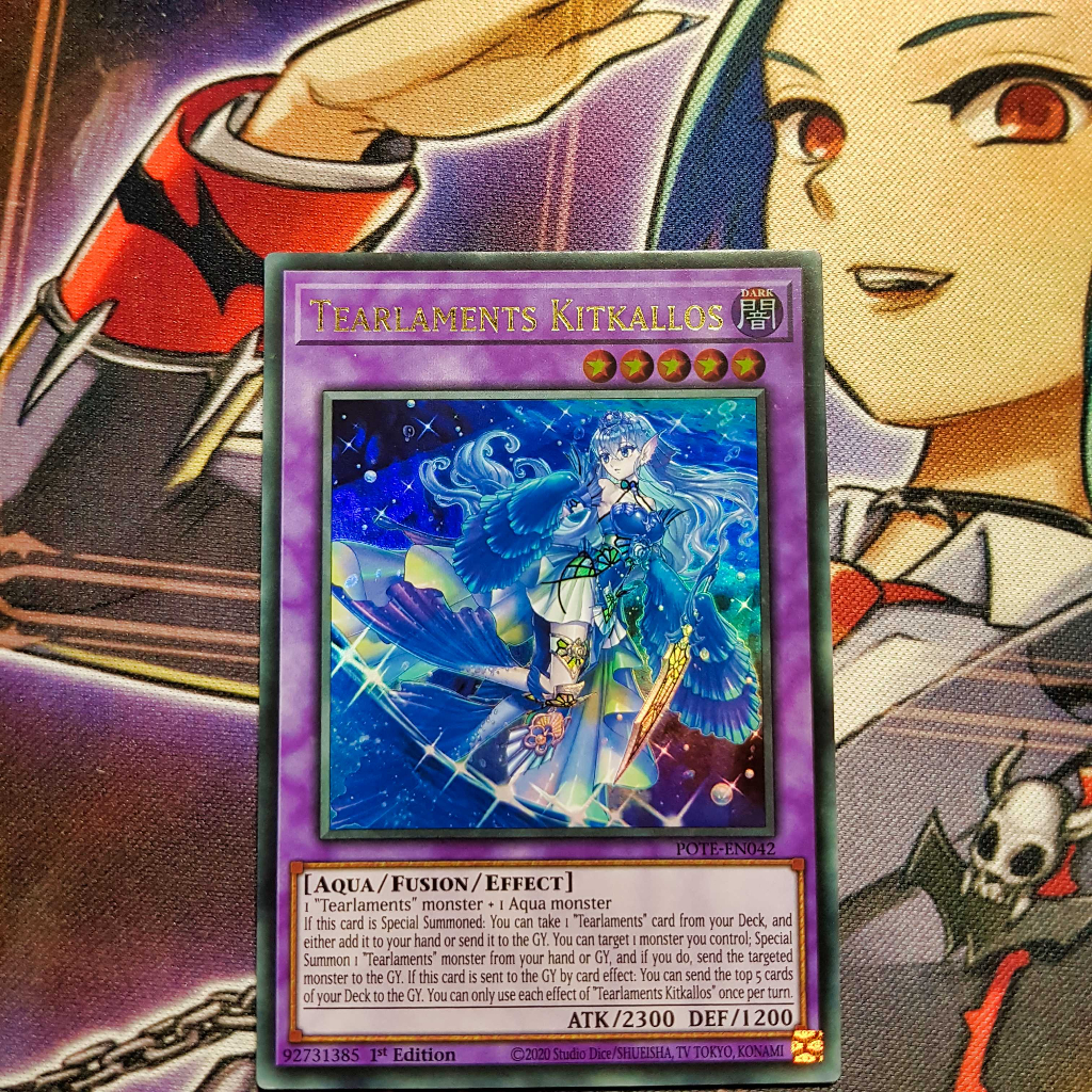 Thẻ bài Yugioh chính hãng | Tearlaments Kitkallos | POTE Ultra Rare ...