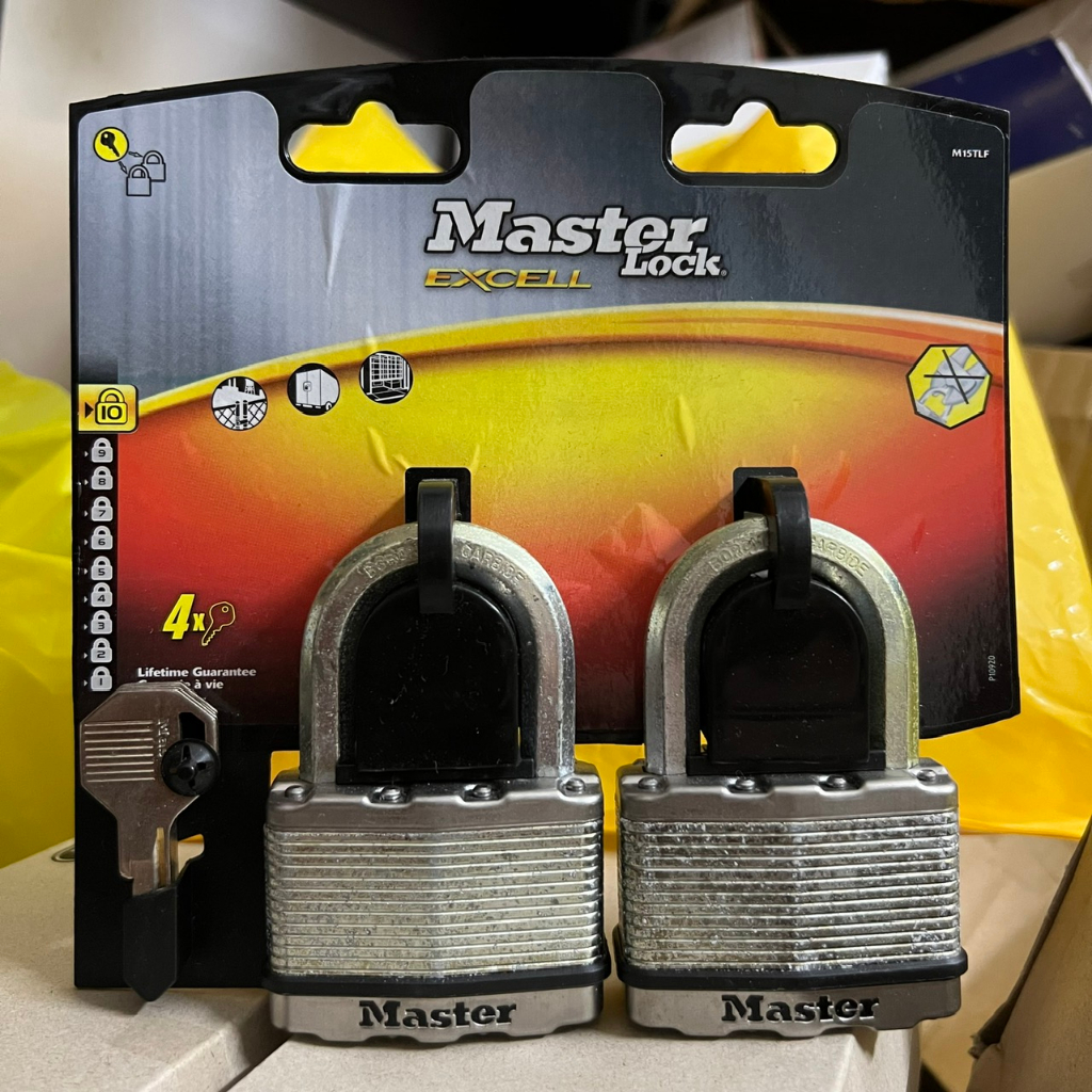 [Hỏa tốc HCM] Bộ 2 ổ khóa Master Lock M15 TLF thân thép lá rộng 64mm ...