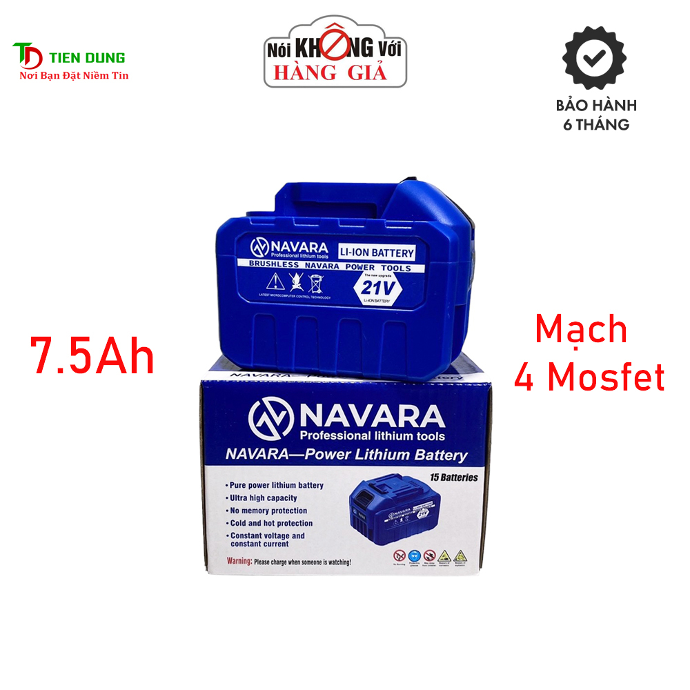 Pin 15 Cell 7.5Ah Navara Dung Lượng Cao Cho Máy Khoan Bê Tông, Máy Mài ...