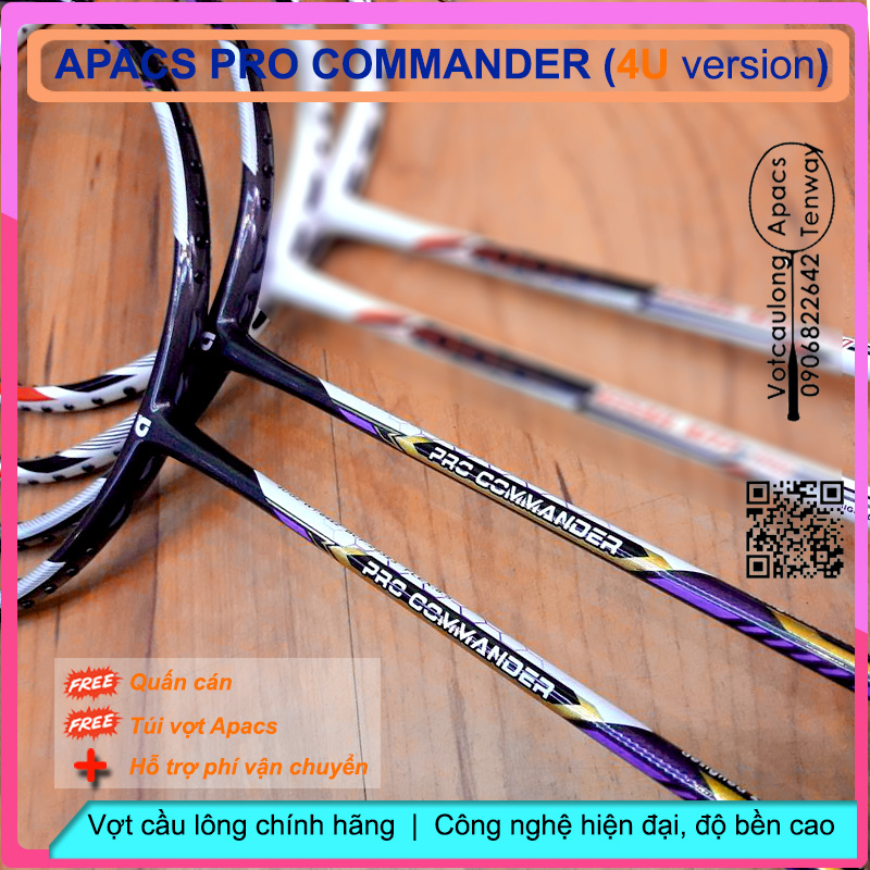 Vợt cầu lông Apacs Pro Commander 4U – Vợt thân đũa chống cản gió ...