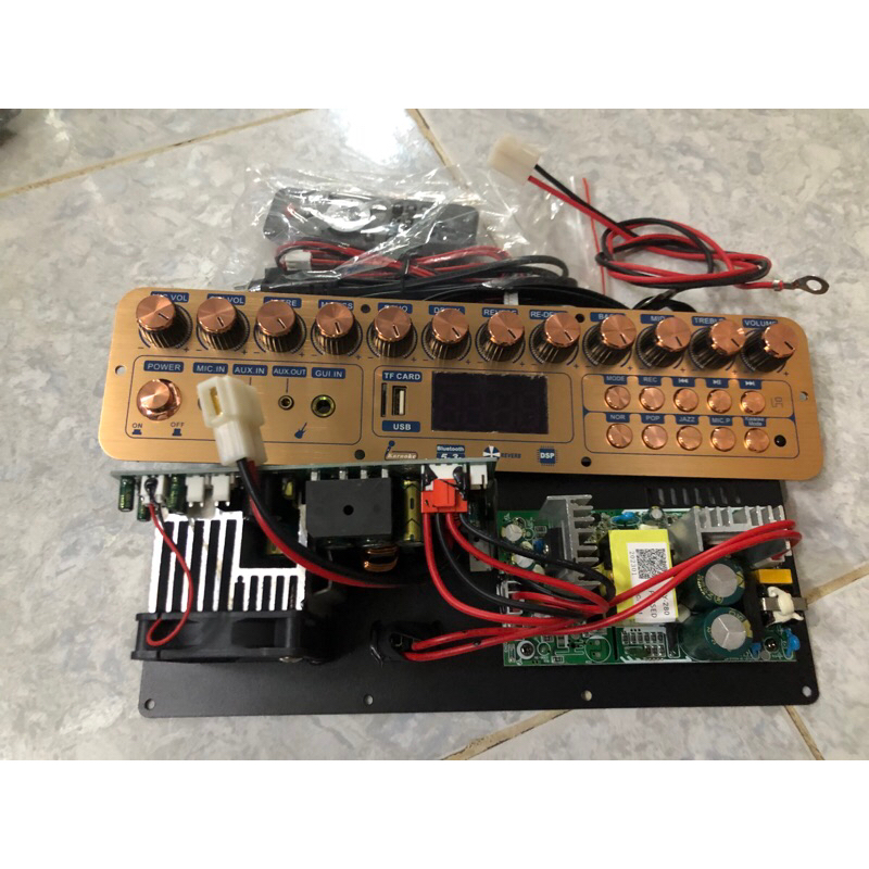 Bo mạch ráp loa karaoke xách tay K160, K180 (Karaoke Reved, Echo DSP, 3 Way, ráp loa 2 bass 20cm ...